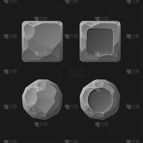 卡通套石头游戏资产