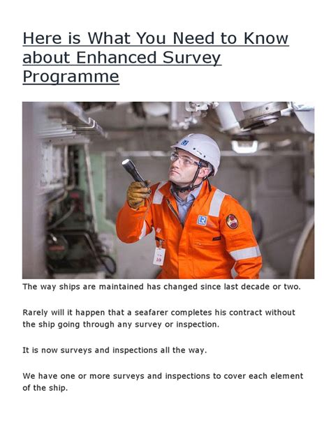 Here Is What You Need To Know About Enhanced Survey Programme Pdf Ships Oil Tanker