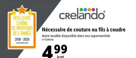 Promo N Cessaire De Couture Ou Fils Coudre Crelando Chez Lidl