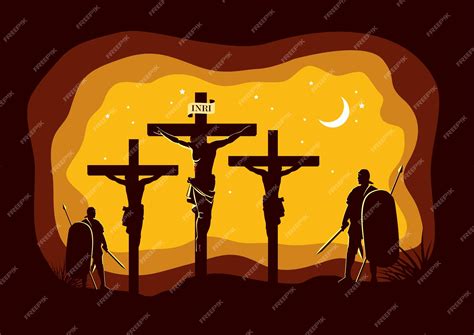 Premium Vector Stations Of The Cross Twelfth Station Jesus Dies On