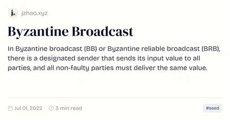 Byzantine Broadcast