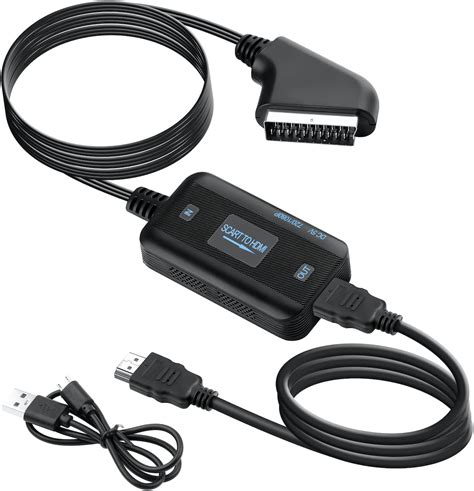 Scart To HDMI Converter With HDMI And Scart Cable KUYiA Scart To HDMI