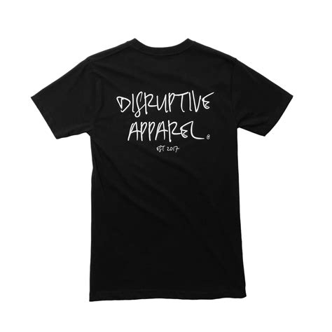 Mens Casual Scripture Tee Black Disruptive Apparel