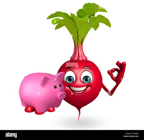3d Rendered Illustration Of Cartoon Character Of Beet Root Stock Photo
