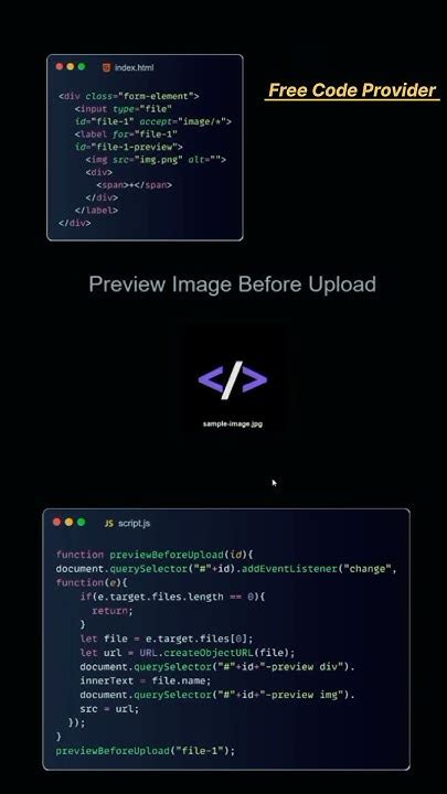 How To Preview An Image Before Upload Using Javascript Youtube