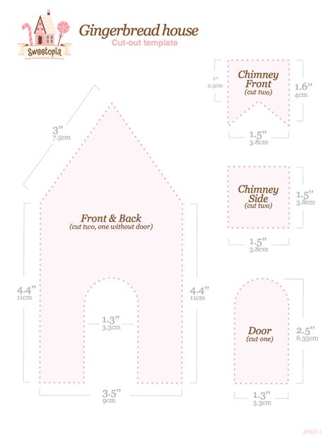 Free Printable Mini Gingerbread House Template Download Free Printable