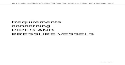 Pdf Iacs Req Pipes Pressure Vessel Dokumentips