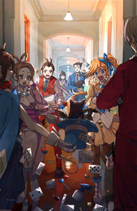 Phoenix Wright Maya Fey Apollo Justice Miles Edgeworth Trucy Wright And 2 More Ace