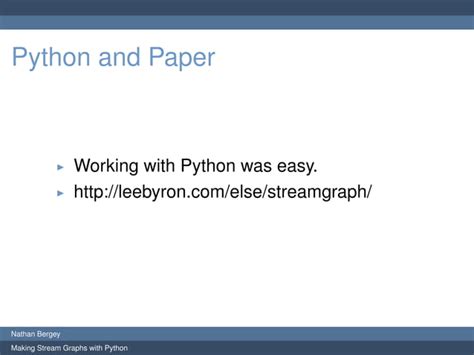 Stream Graphs With Python Ppt