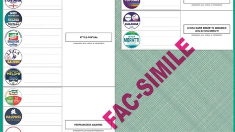 Fac Simile Scheda Elettorale Regionali Lombardia 2023 Come Si Vota E
