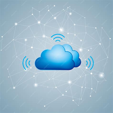 Premium Vector Cloud Computing And Networking Design Concept The Background Is Gray