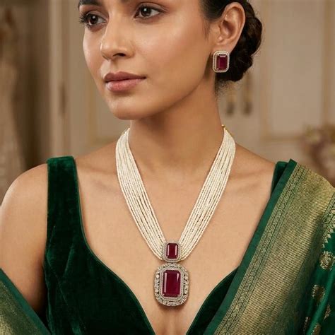 Ruby Red Bridal Jewelry Sets Etsy New Zealand