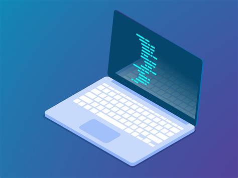Coding With Laptop Vector Isometric 619445 Vector Art At Vecteezy