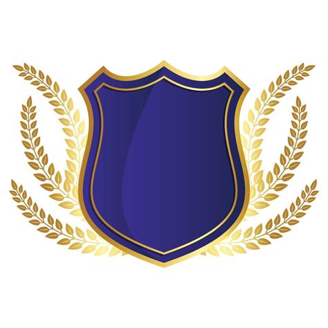 Golden Shield With Laurel Wreath 46378557 Vector Art At Vecteezy