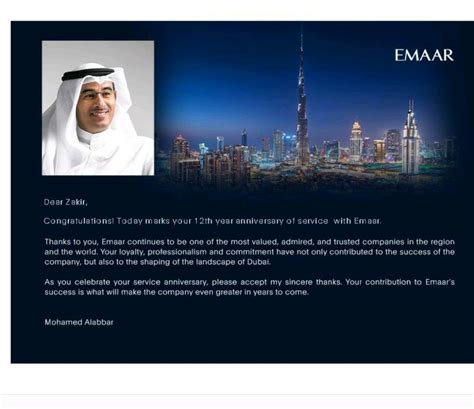 Zakir Hossain On Linkedin Alhamdulillah 12 Years Completed The Emaar