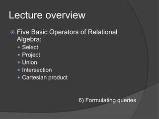 Relational Algebra Basics PPTX