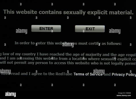 Adult Porn Website Warning Stock Photo Alamy