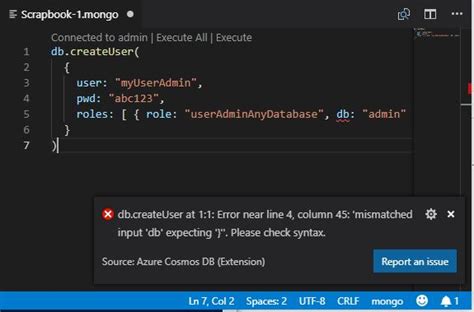Syntax Taken From Mongodb Documentation · Issue 971 · Microsoftvscode