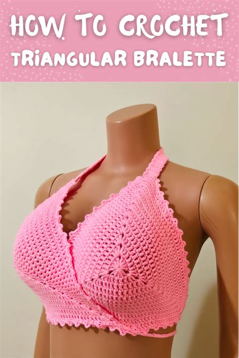 Free Crochet Triangular Bralette Pattern With Easy Step By Step