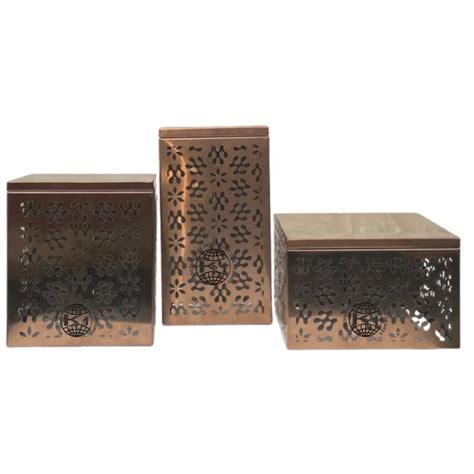 Set Of Three Golden Stain Less Steal Risers With Golden Finish King