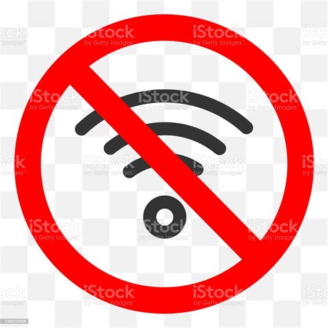인터넷 연결 개념이 없는 Wifi 아이콘입니다 투명한 배경 벡터 스톡 일러스트레이션에서 쉽게 편집할 수 있는 선 아이콘입니다 0