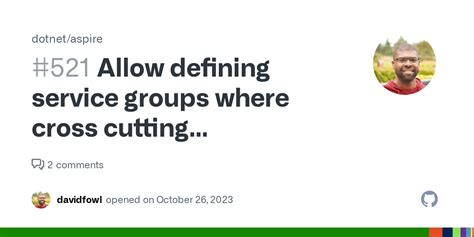Allow Defining Service Groups Where Cross Cutting Configuration Can Be