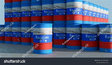 Warehouse Russian Oil Barrel Background Barrel Stock Illustration