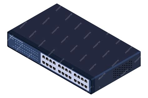 Premium Vector Isometric Switch Networking Ethernet Switch Realistic Isometric Switch Network