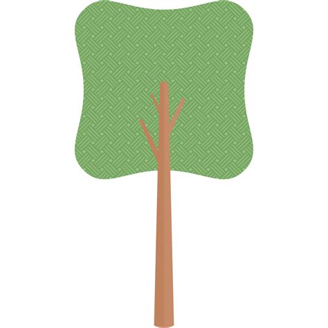 Flat Tree Style Aesthetic Collection Set 17171501 Png