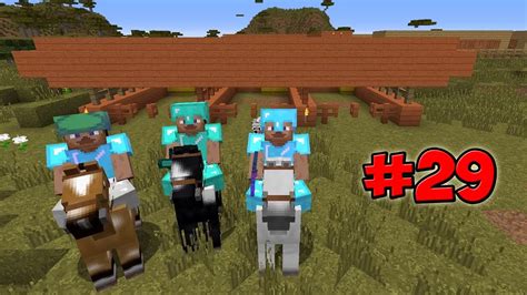 ПОСТРОИЛИ КОНЮШНЮ И ПРИРУЧИЛИ ЛОШАДЕЙ В МАЙНКРАФТ Minecraft ВЫЖИВАНИЕ