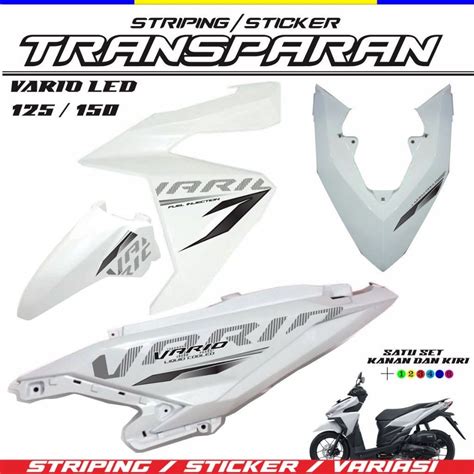 Jual STRIPING TRANSPARAN UV VARIO LED OLD STICKER 125 150 SIMPEL ELEGAN