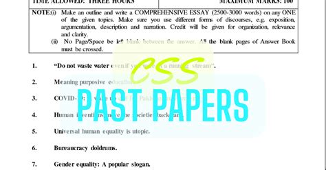 css past papers