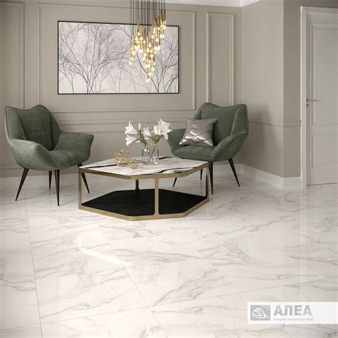 Керамогранит для пола Carrara Premium White белый 600х600 мм купить в