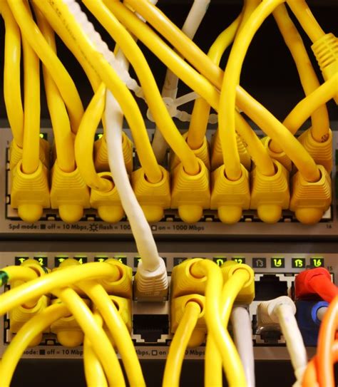 Modern Network Switch With Cables Juku It