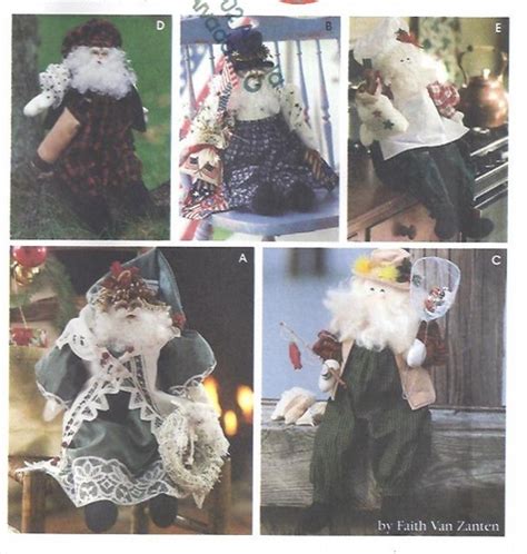 Simplicity Pattern 9869 Old World Santa 21″ Doll Father Christmas Holiday Sewing Pattern Heaven