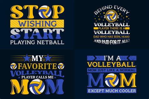 Volleyball T Shirt Design Bundle 12031046 Vector Art At Vecteezy