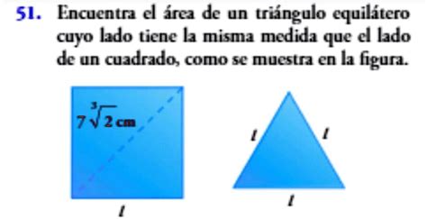 SOLVED Ayúdenme a resolver este problema Encucntra cl árca dc un triángulo cquilátero cuyo