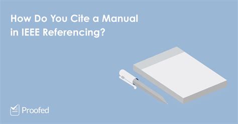 How To Cite A Manual Or Handbook In IEEE Referencing Proofed