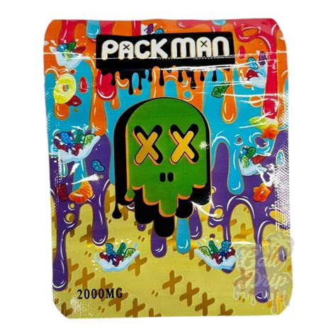 2000 Mg Edibles Gummies Packman Mylar Bags