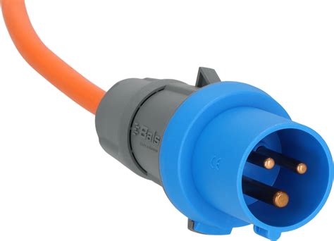 Camping Maritime Adapter Cable IP44 1 5m Orange H07RN F 3G2 5 Earthed