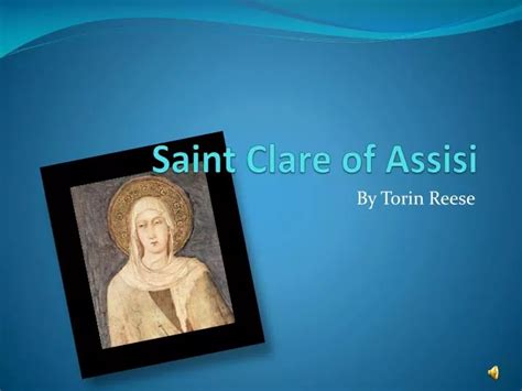 Ppt Saint Clare Of Assisi Powerpoint Presentation Free Download Id