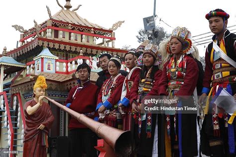 Tableau From The State Of Arunachal Pradesh Showing Aji Lhamu Dance