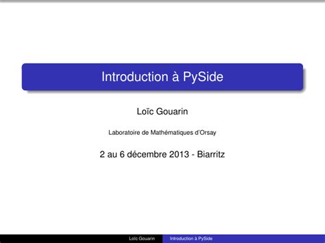 Introduction Pyside