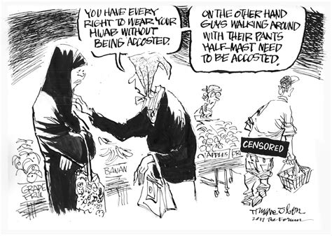 Trygve Olson Cartoon Hijab Accost Inforum Fargo Moorhead And West