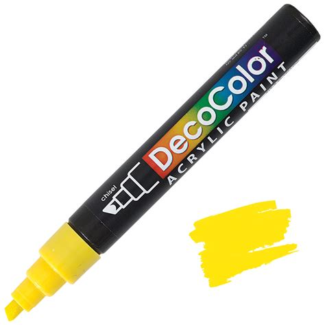 Departments Marvy Uchida Decocolor Acrylic Marker Chisel Yellow