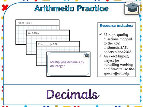 Ks2 Sats Arithmetic Practice Fractions Decimals And Percentages Teaching Resources