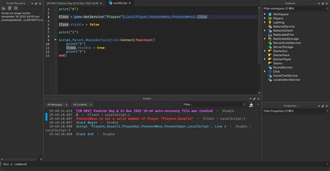 The Menu Won T Open Scripting Support Developer Forum Roblox