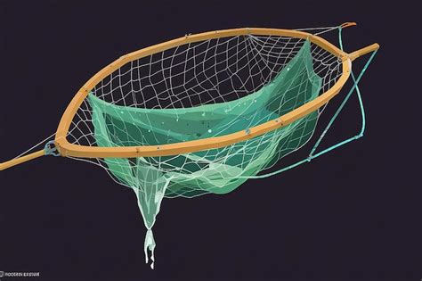 3d Cast Net Flat Illustration Premium Ai Generated Image