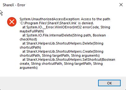 Won T Start On Boot Can T Enable In Settings Issue 5575 ShareX