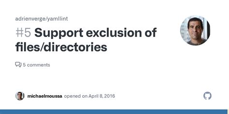 Support Exclusion Of Filesdirectories · Issue 5 · Adrienverge
